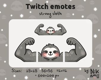 Sloth Stream Emotes - Etsy