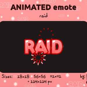 RAID - ANIMATED Emote / for Twitch, Discord, Kick / Stream / Streamer ...