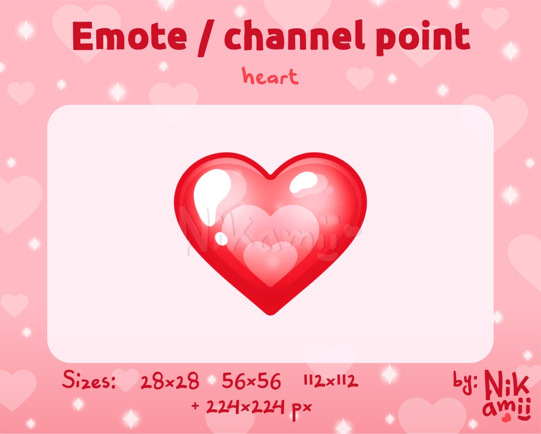 Red Heart - Emote / Channel Point / for Twitch, Discord / Stream / Love ...