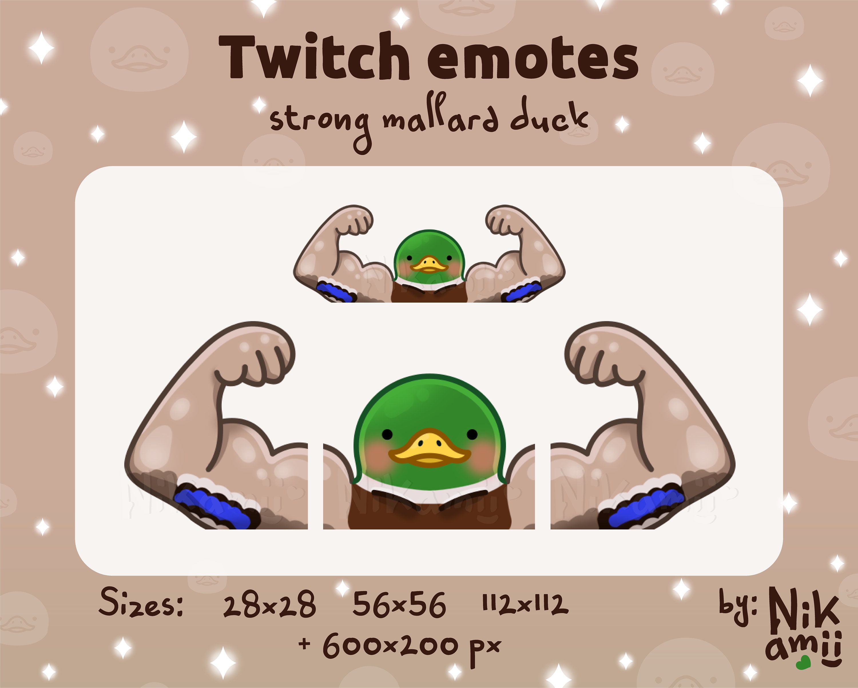 Strong Mallard Duck - Emotes / Funny / Streamer / Stream / for Twitch ...