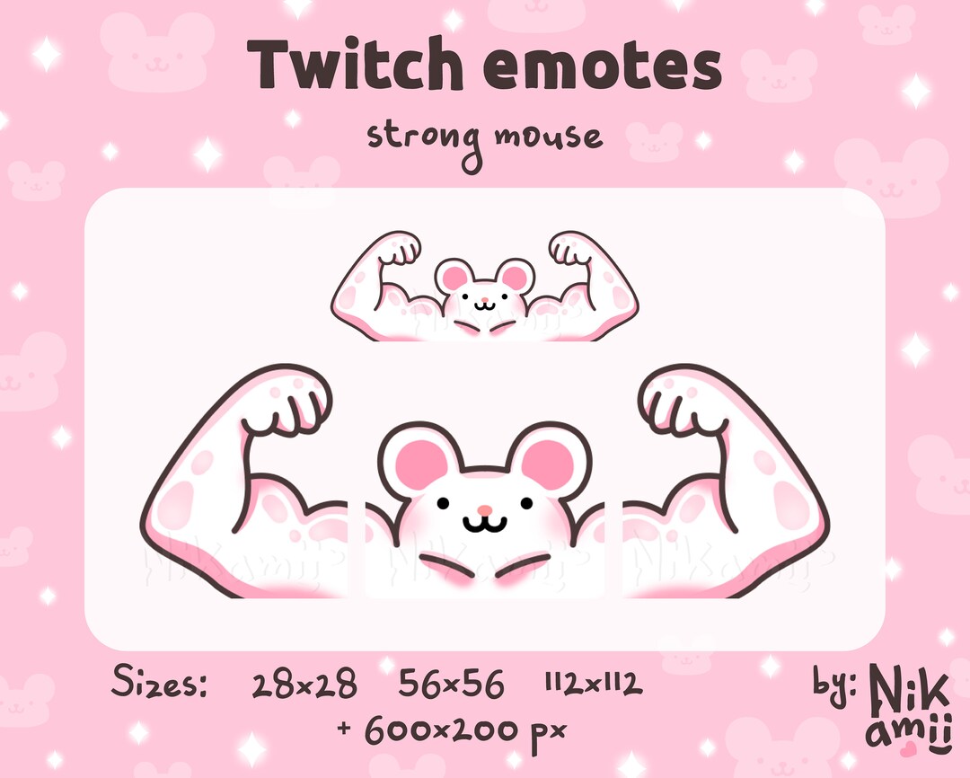Strong Mouse - Emotes / Funny / Streamer / Stream /for Twitch, Kick ...