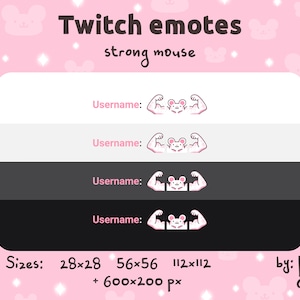 Strong Mouse - Emotes / Funny / Streamer / Stream /for Twitch, Kick ...