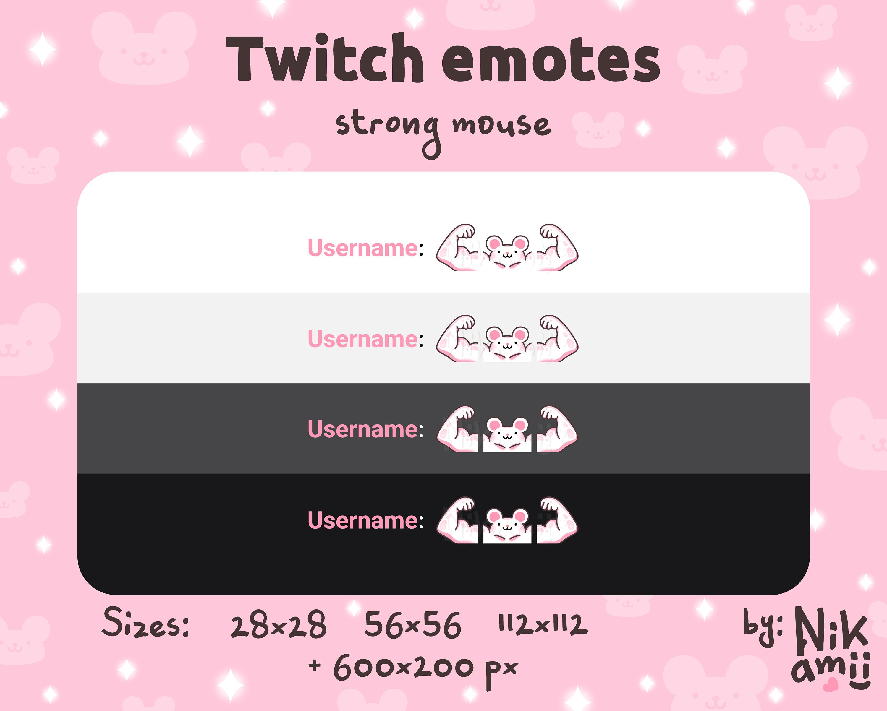 Strong Mouse - Emotes / Funny / Streamer / Stream /for Twitch, Kick ...