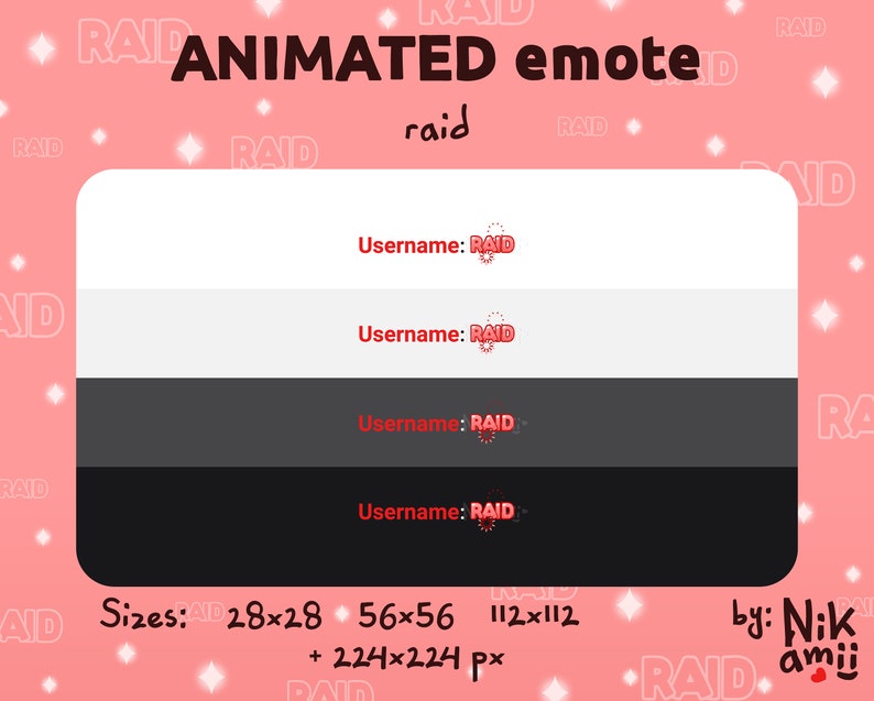 RAID - ANIMATED Emote / for Twitch, Discord, Kick / Stream / Streamer ...