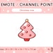 Pink Christmas Tree Channel Point or Emote / Cute Winter Channel Points ...