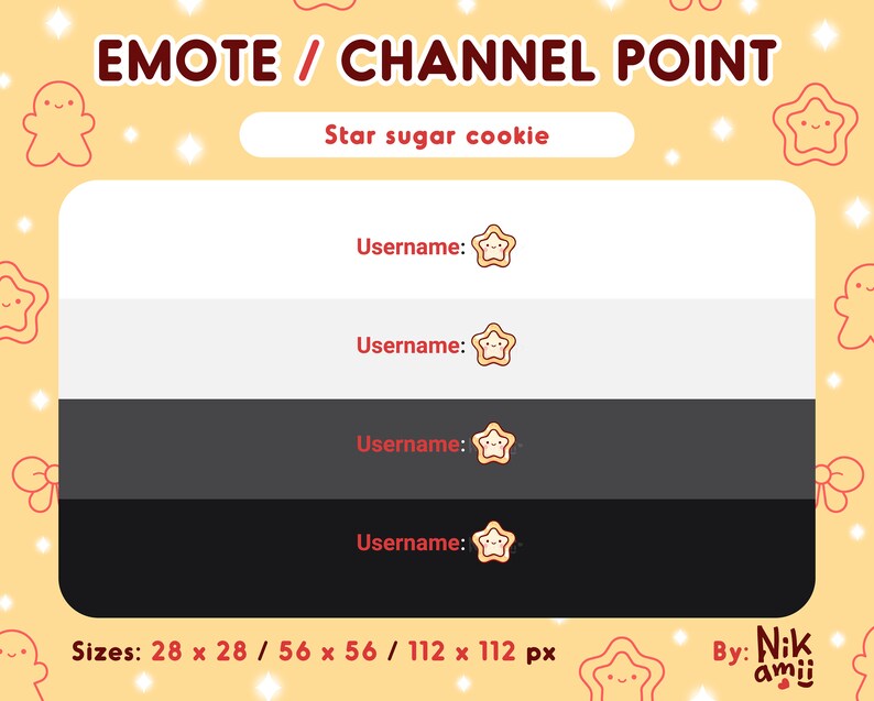 Star Sugar Cookie - Channel Point / Emote / Stream / Channel Points ...