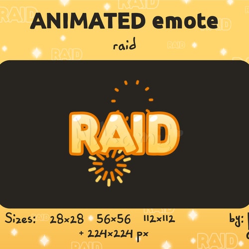Twitch Raid Emote / Text / Streamer Graphics / Discord / Gamer - Etsy ...