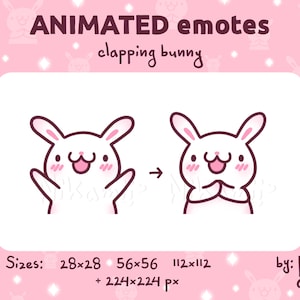 Clapping Bunny - ANIMATED Emote / Clap Animated Emote for Twitch, Kick ...
