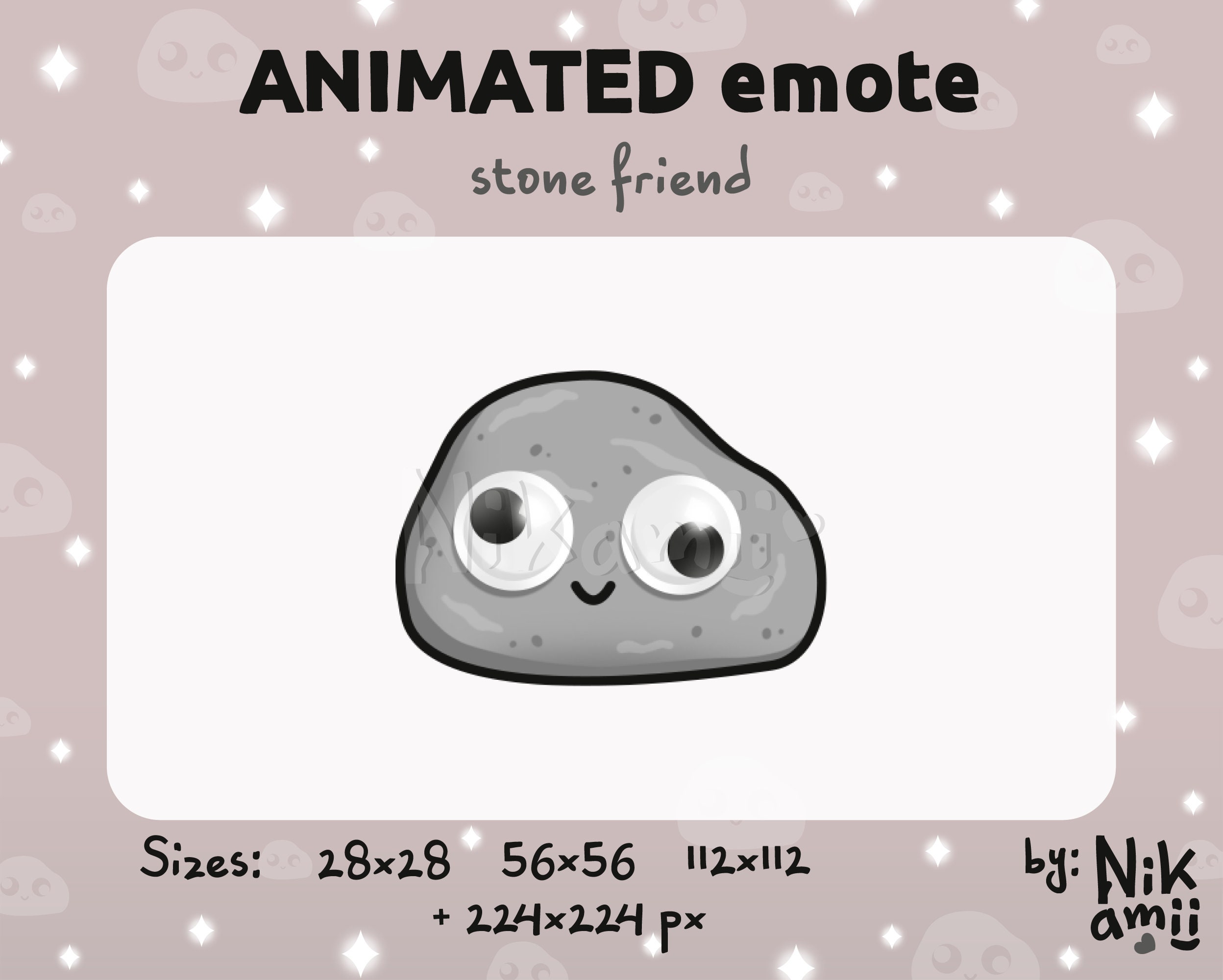 Stone Friend - ANIMATED Emote / for Twitch, Kick, Discord / Streamer ...