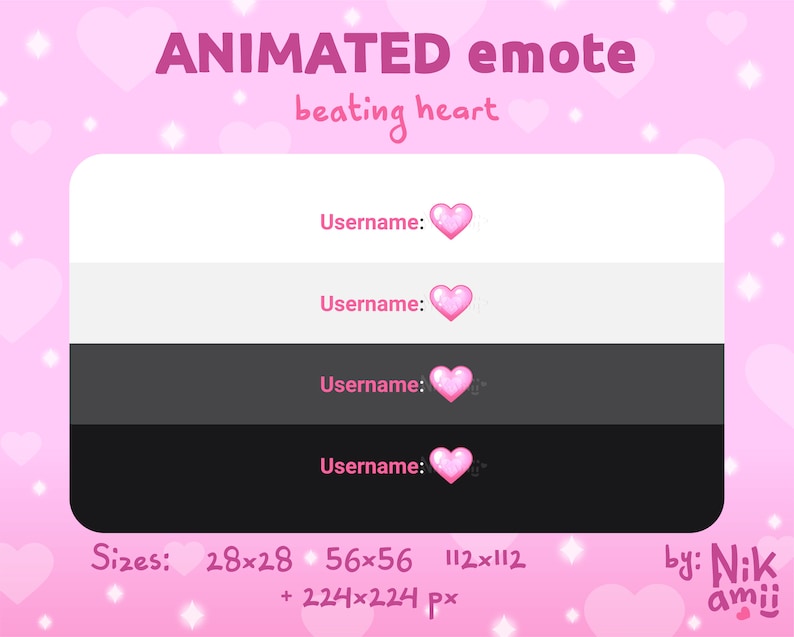 Pastel Pink Beating Heart - ANIMATED Emote / for Twitch, Kick, Discord ...