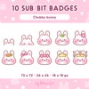 Bongo Bunny ANIMATED Emote / Cute Excited White, Pink Bunny Rabbit ...