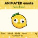 Lemon Friend - ANIMATED Emote / Cute Lemon With Googly Eyes / for ...