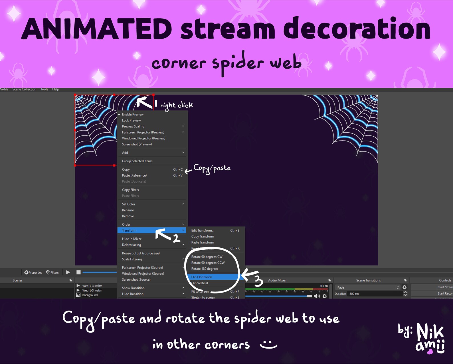 ANIMATED Stream Decoration Spider Web / Scary Stream - Etsy