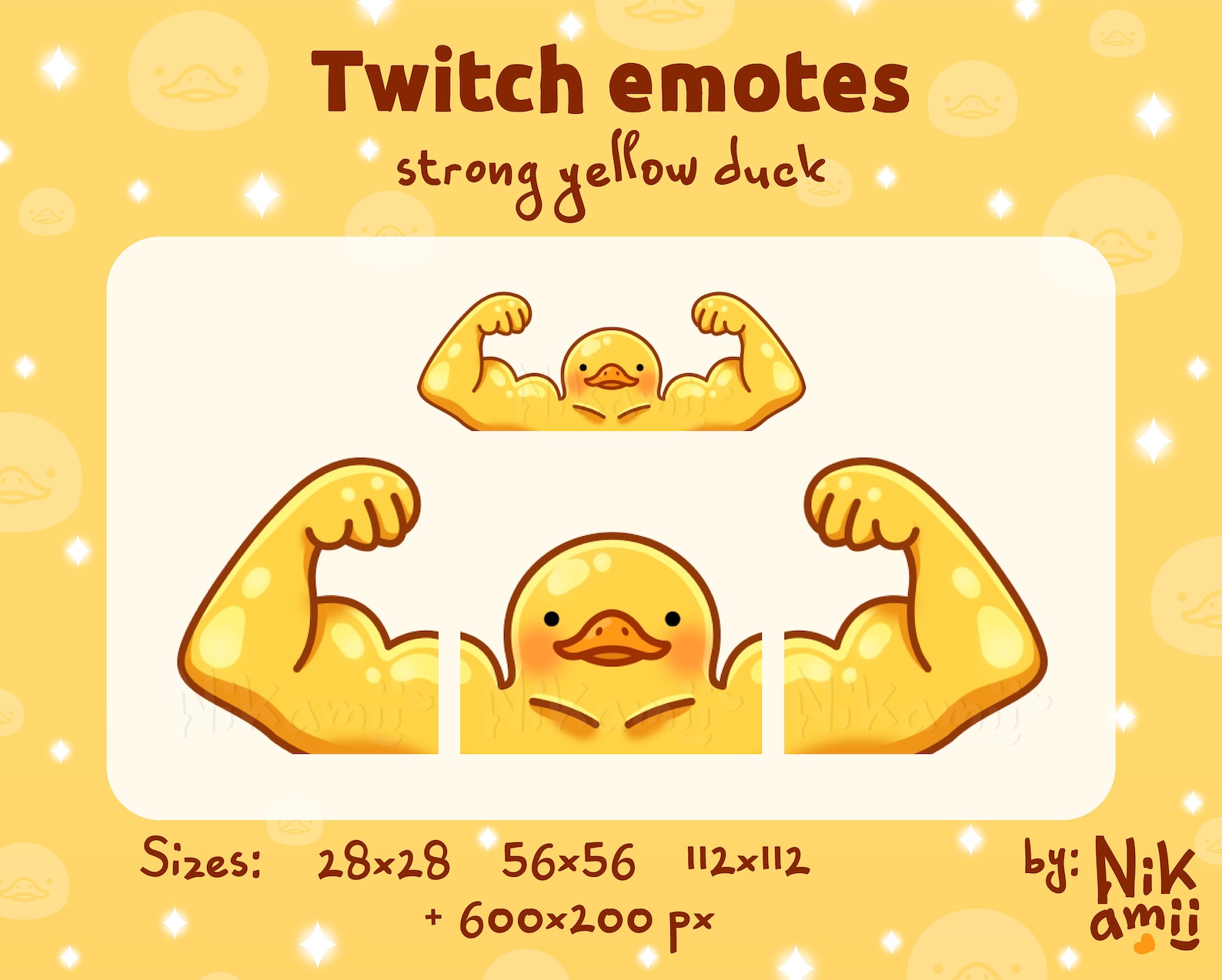 Strong Duck Emotes / Funny / Streamer / Stream / for Twitch, Discord ...