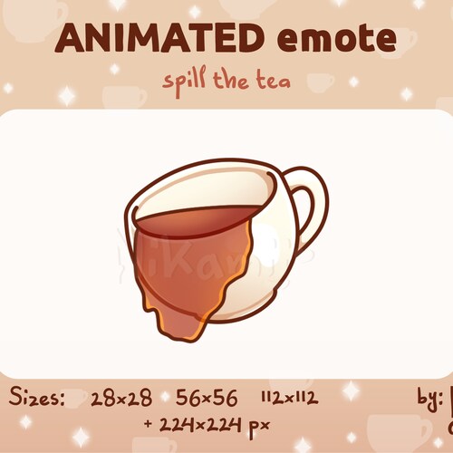 Spill the Tea ANIMATED Emote /for Twitch Discord / Streamer - Etsy UK