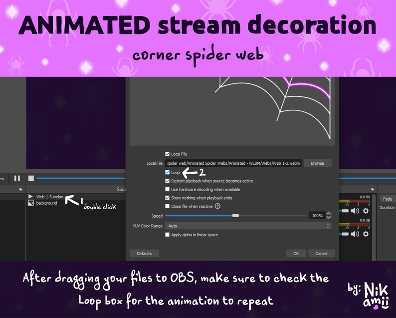 ANIMATED Stream Decoration Spider Web / Scary Stream - Etsy