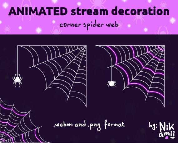ANIMATED Stream Decoration Spider Web / Scary Twitch Stream - Etsy