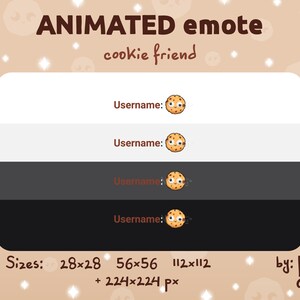 Cookie Friend - ANIMATED Emote / Cute Chocolate Chip Cookie With Googly ...