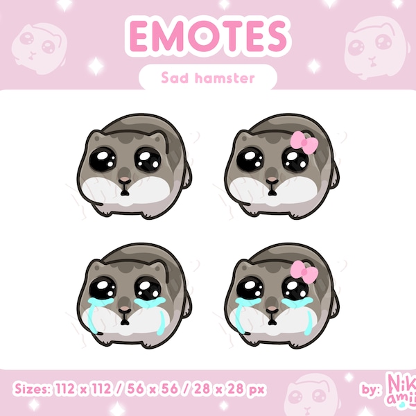 Sad Hamster With a Bow - Etsy