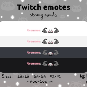 Strong Panda - Emotes / Funny / Streamer / Stream / for Twitch, Discord ...
