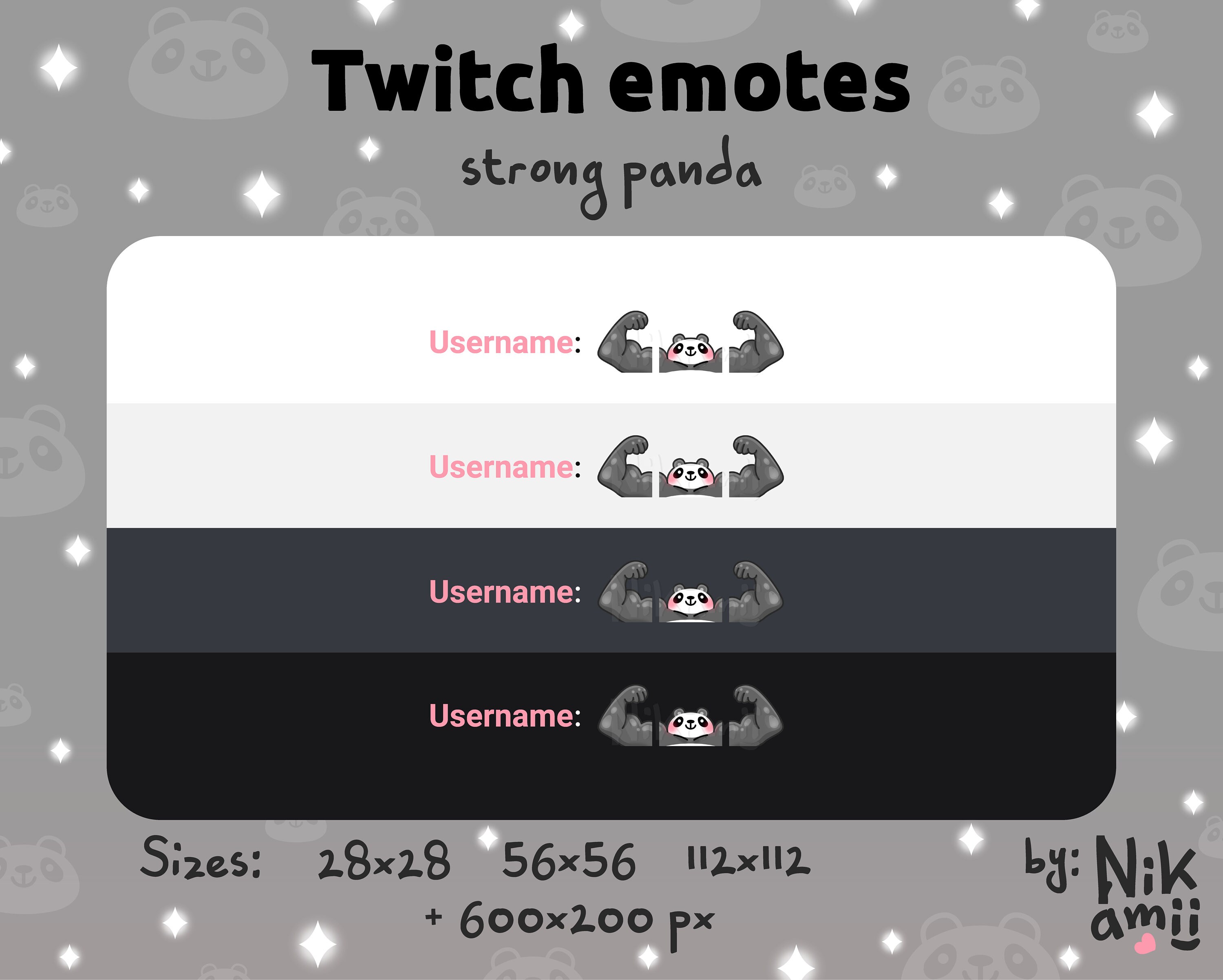 Strong Panda - Emotes / Funny / Streamer / Stream / for Twitch, Discord ...