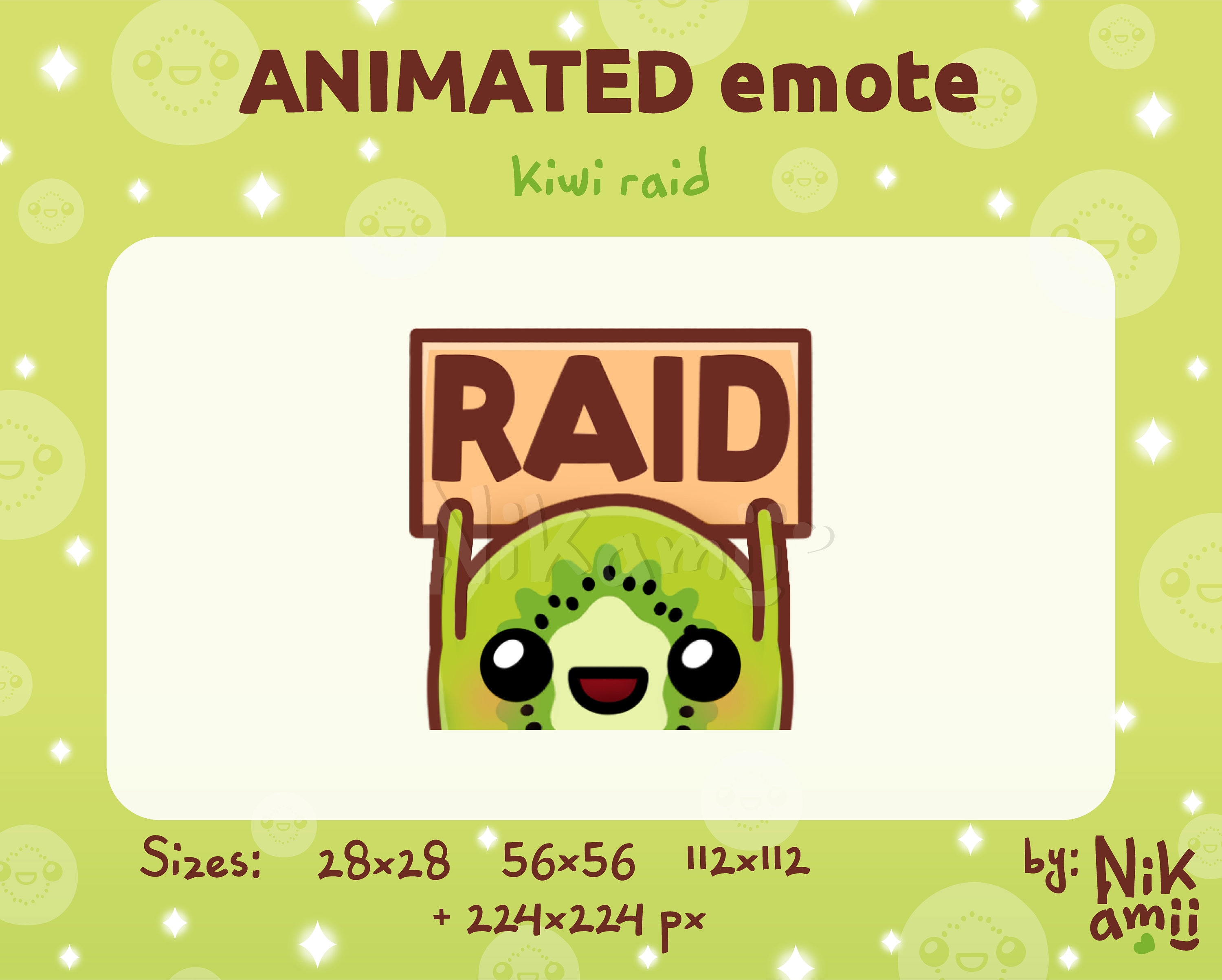 Kiwi RAID - ANIMATED Emote for Twitch, Kick, Discord / Stream / GIF ...