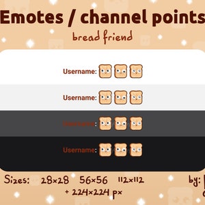 Bread Friend - Emotes / Channel Points / for Twitch, Kick, Discord ...