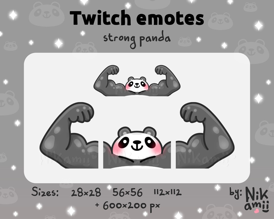 Strong Panda - Emotes / Funny / Streamer / Stream / for Twitch, Discord ...