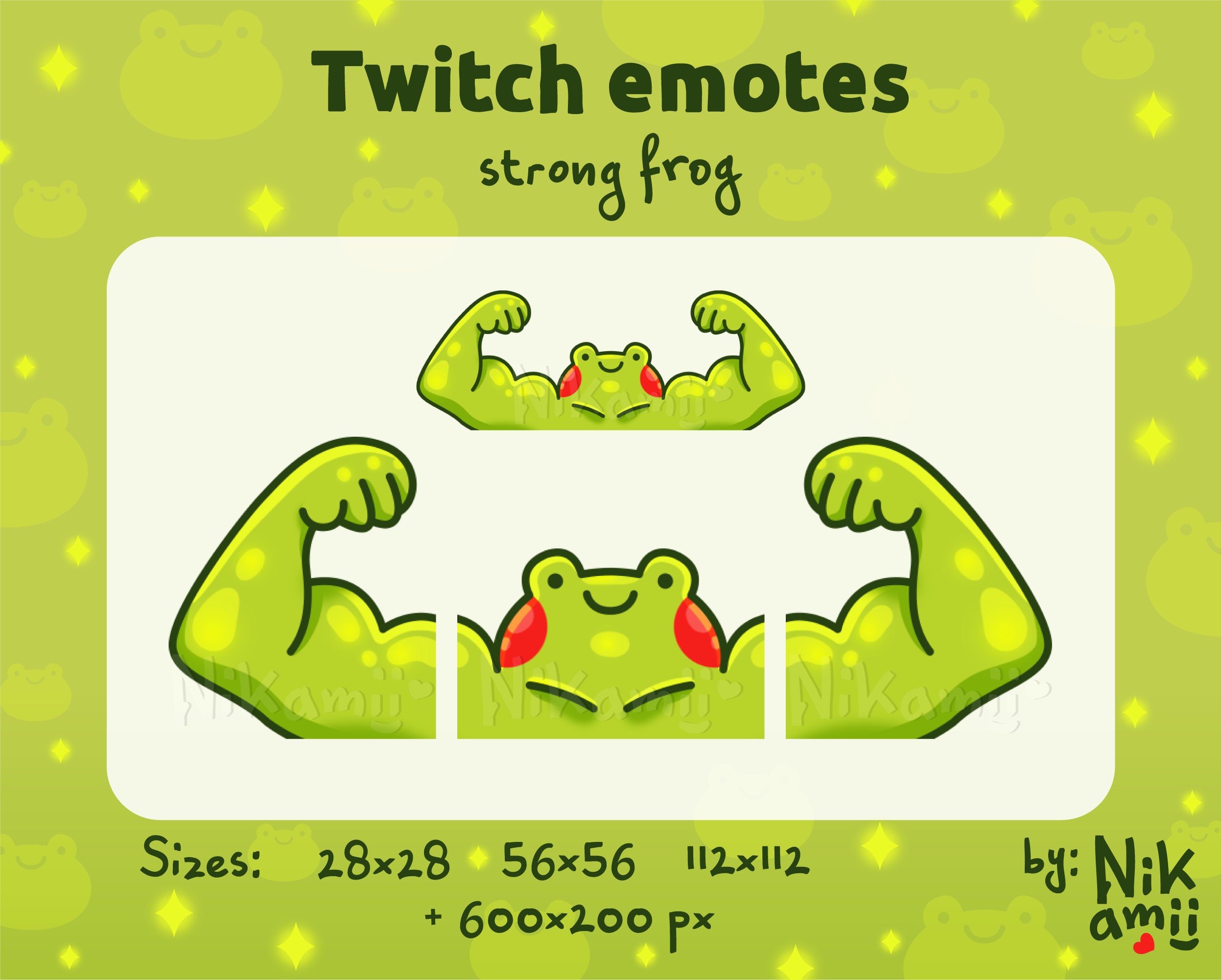 Strong Frog Emotes / Funny / Streamer / Stream / Twitch / | Etsy