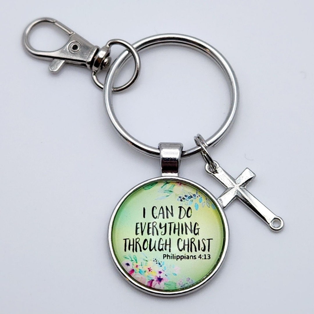 Spiritual Keychain Religious Keychain Keyring Jesus Christ Cross ...