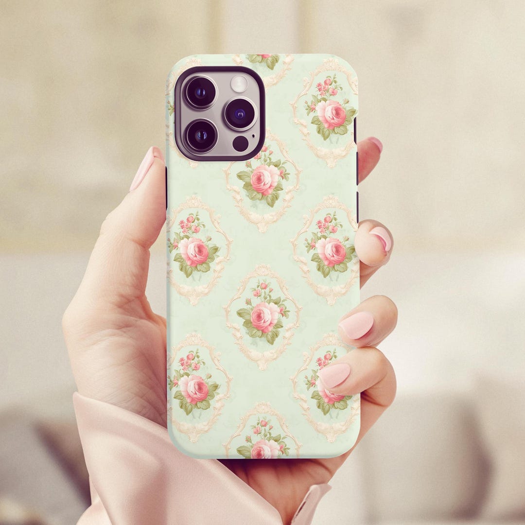 French Antique Roses Phone Case for Magsafe iPhone 16, iPhone 15 ...