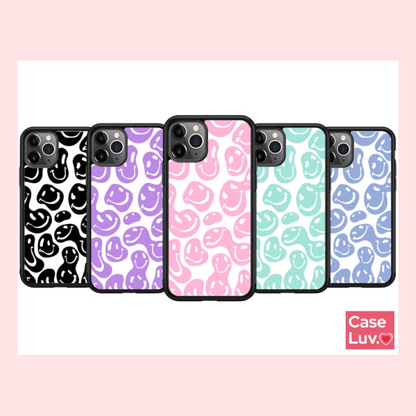 Dripping Smiley Face Phone Case - Etsy