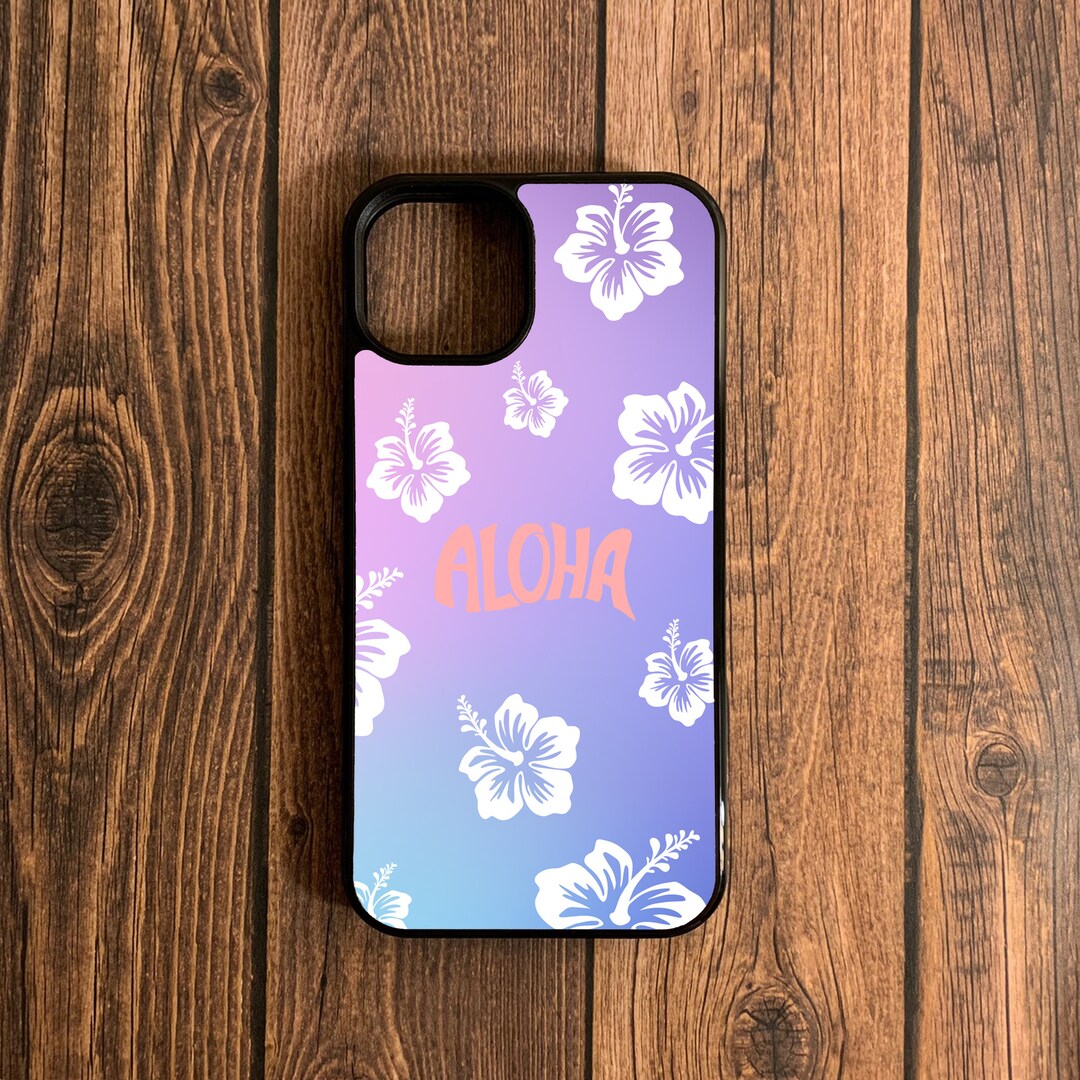 Aesthetic Hibiscus Summer Aloha Beach Palm Tree Phone Case for iPhone ...