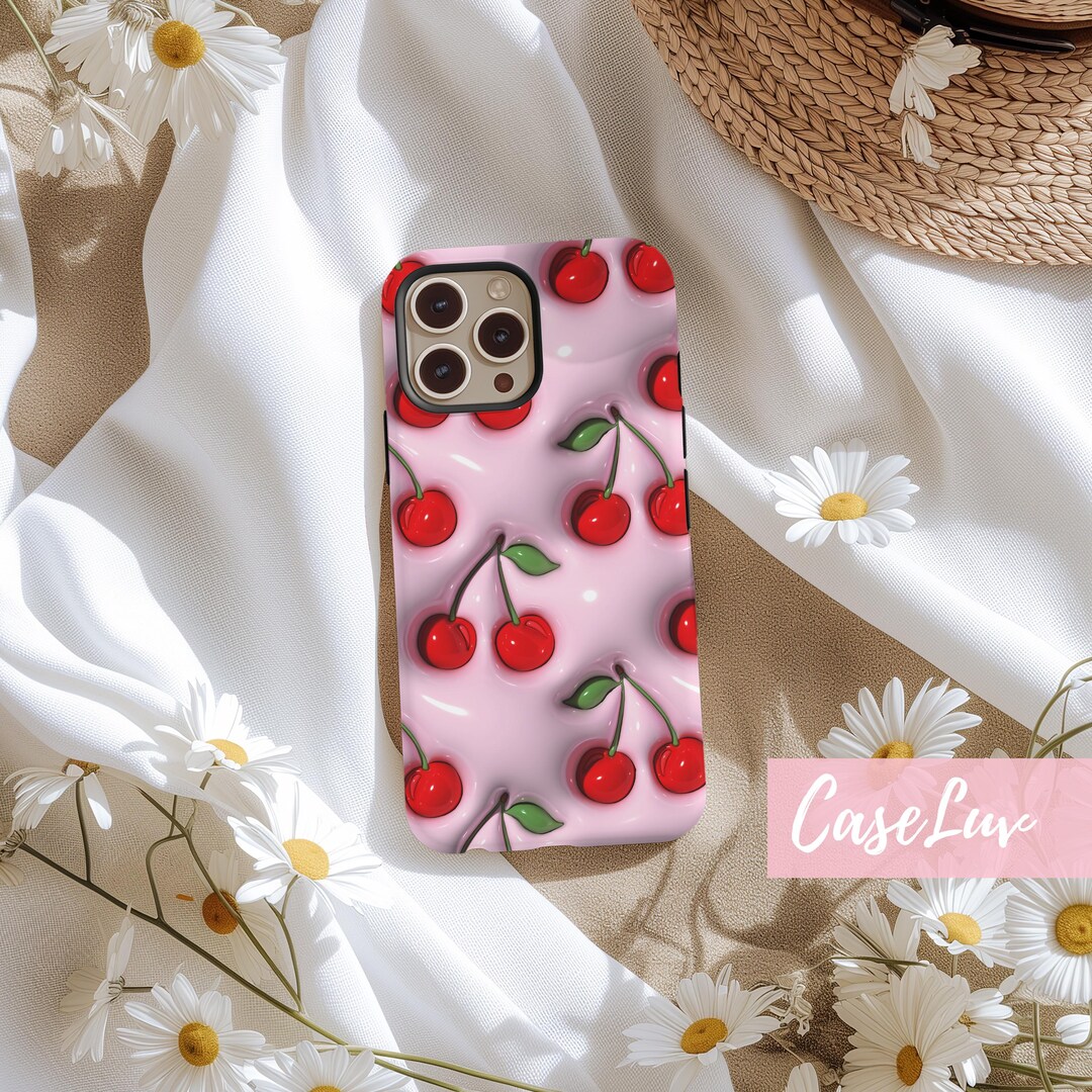 3D Cherry Printed Magsafe Phone Case for Her iPhone 15 Pro Max, iPhone ...