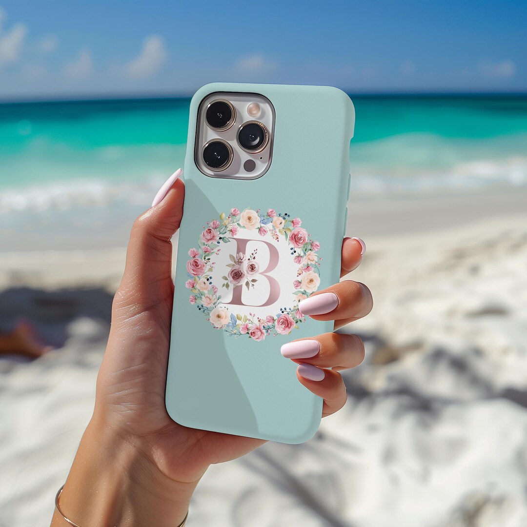 Custom Flower Letter Phone Case for iPhone 16, 15, 14, 13, 12, 11 ...