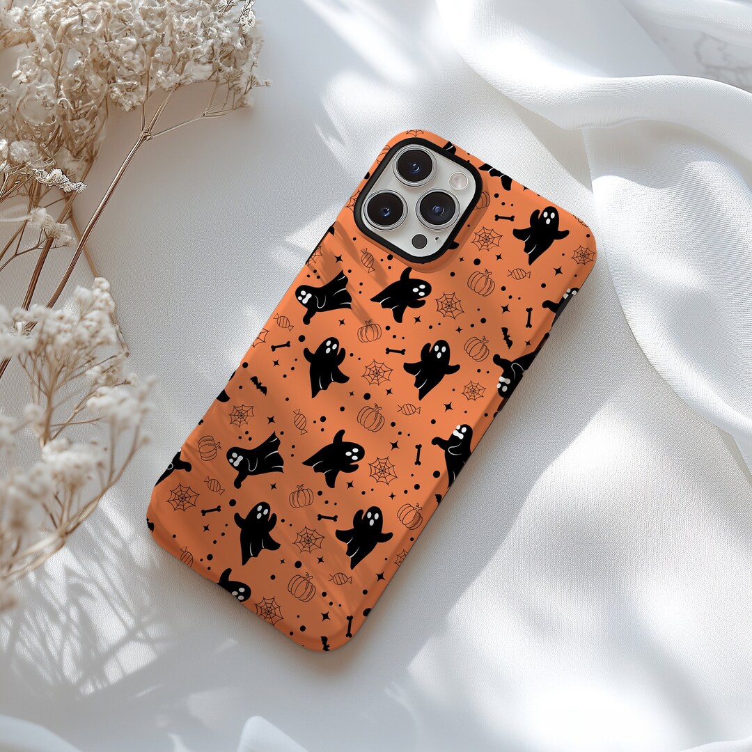 Cute Ghost Design Phone Case for Halloween Gift iPhone 15 iPhone 14 ...