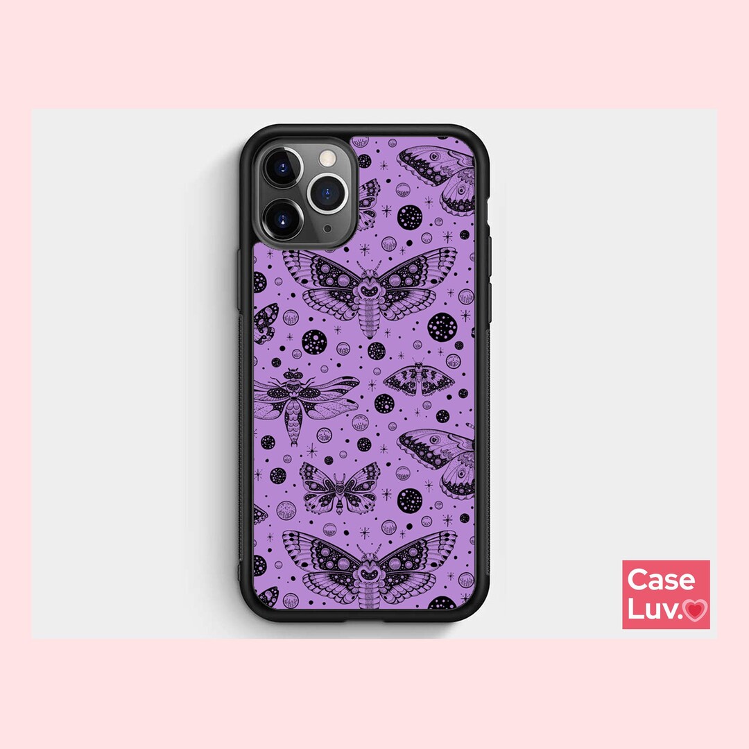 Aesthetic Celestial Moth Tattoo Phone Case, Sun and Moon, Black Cat ...