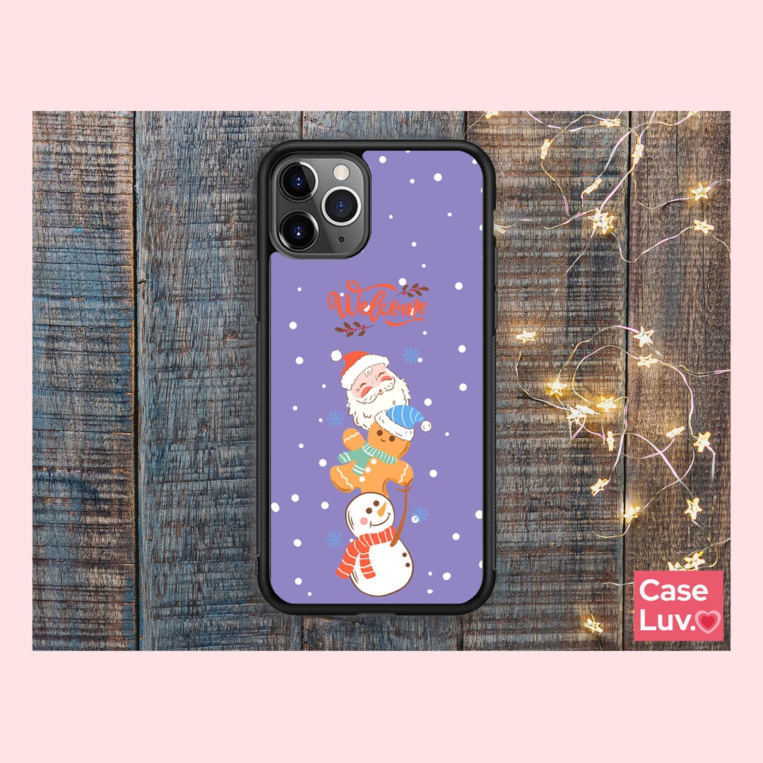Christmas Santa, Gingerbread, Snowman Phone Case Cover, Winter iPhone ...