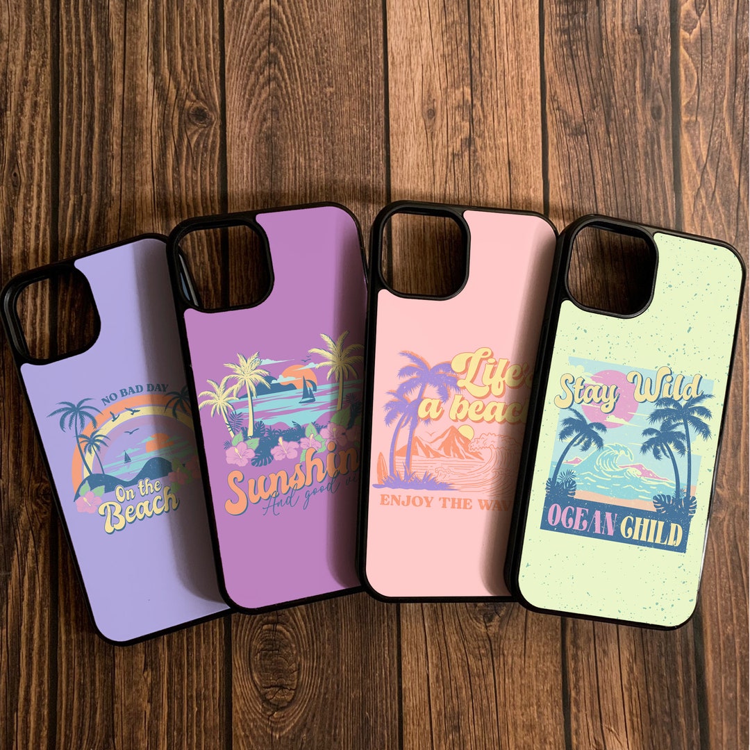 Summer Beach Palm Tree Ocean Print Phone Case Cover for iPhone 14 ...