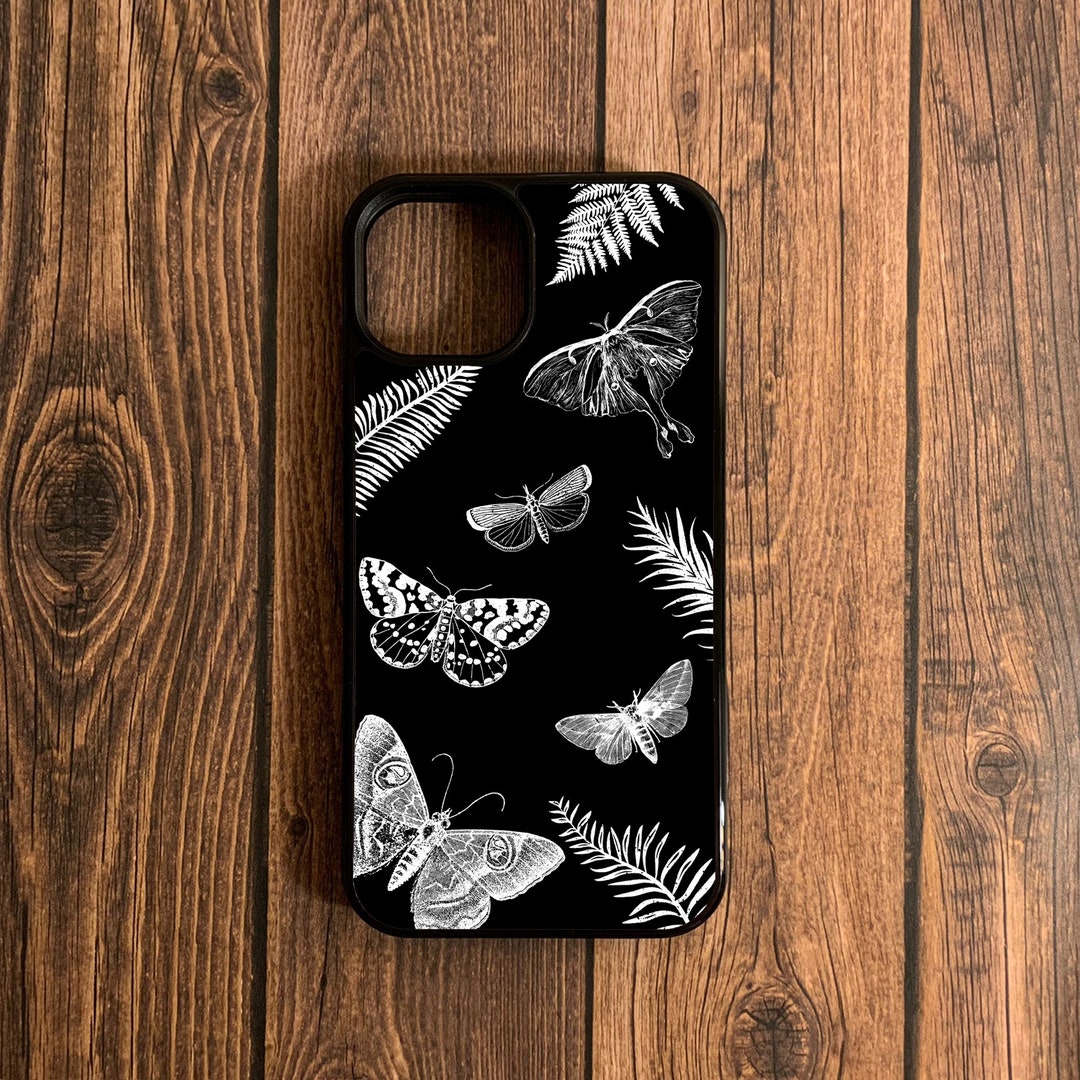 Moth Tattoo Design Phone Case, Moon Moth iPhone 14 Pro, Aesthetic Moth ...