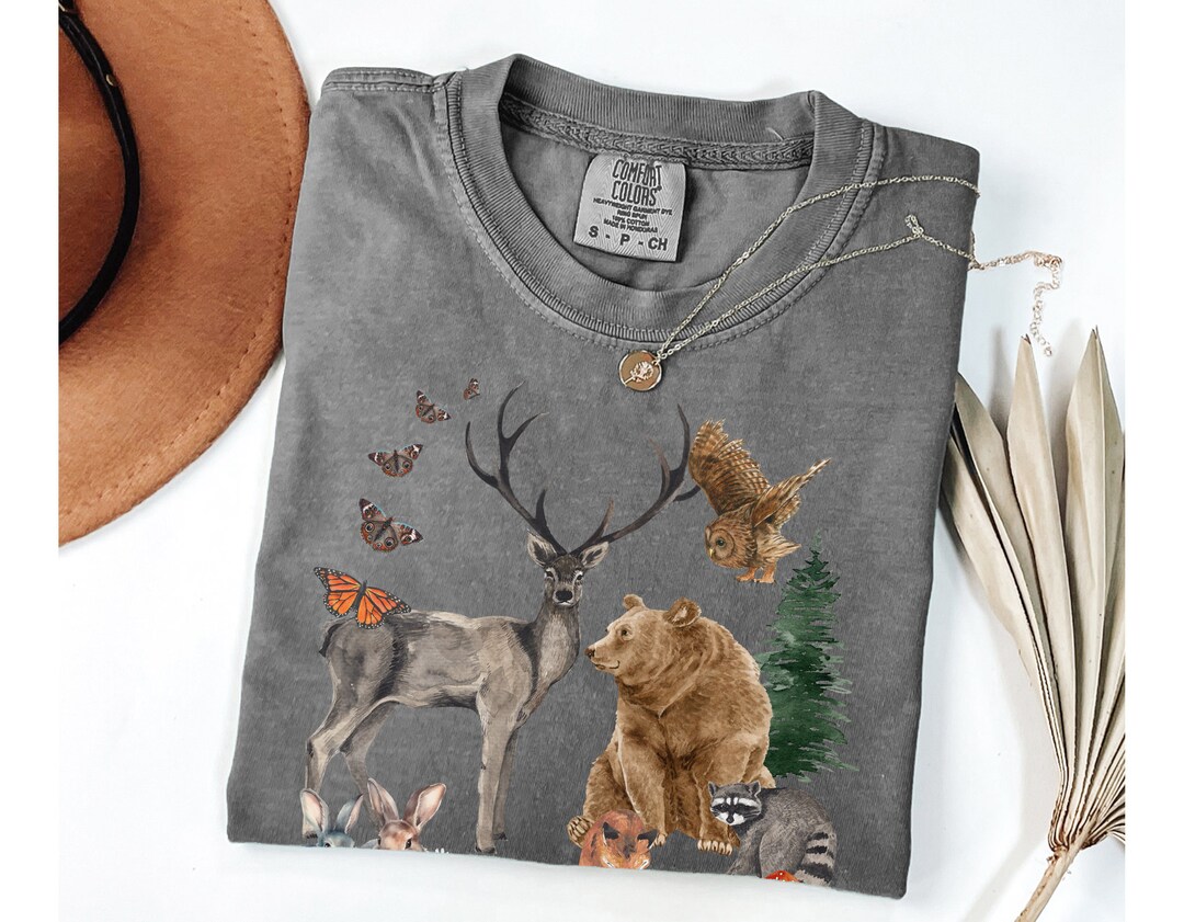 Woodland Animals T Shirt for Nature Lovers, Wildlife T-shirt, Forest ...