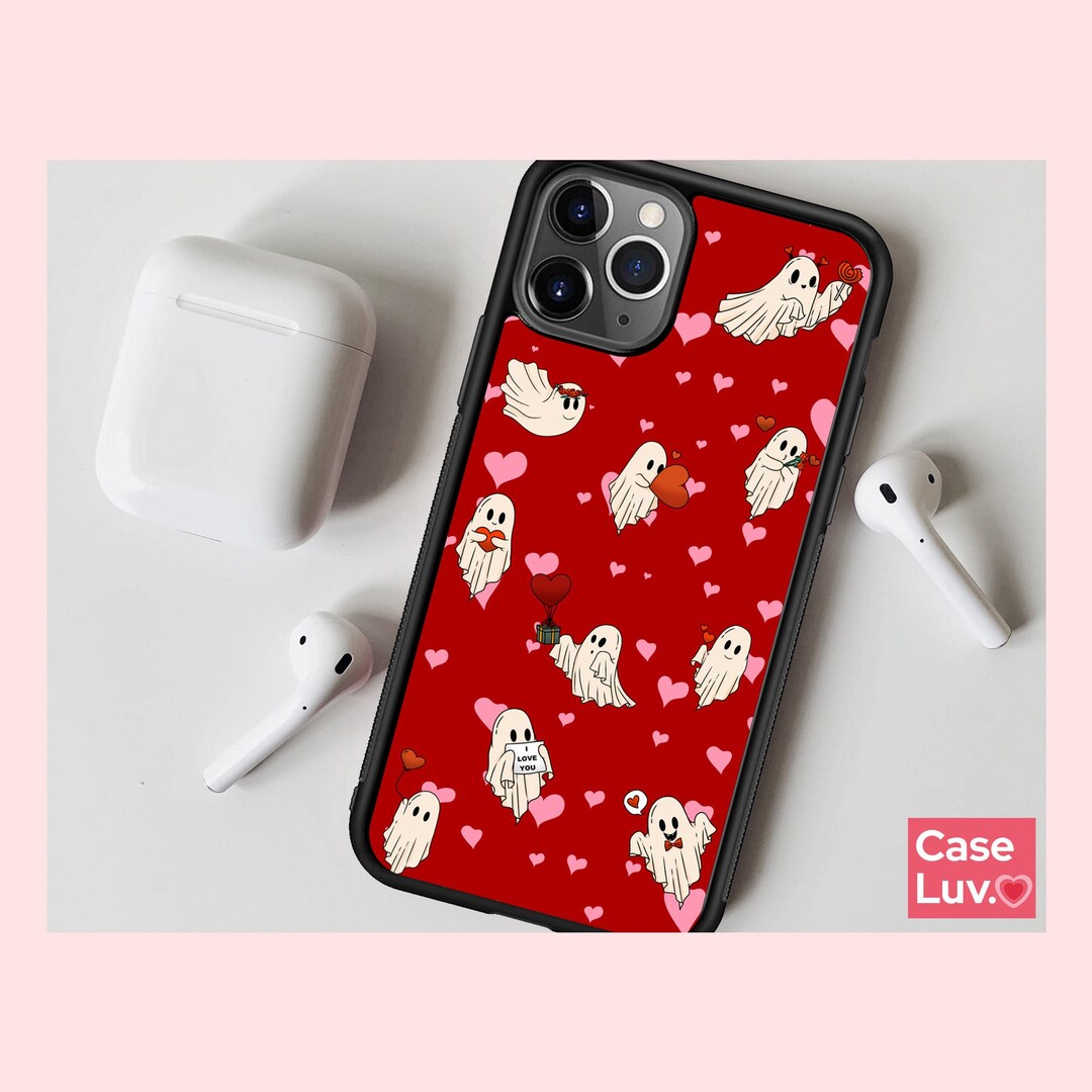 Valentines Day T Phone Case Cute Ghost Heart For Iphone 15 Iphone 14 Iphone 13 Iphone 12