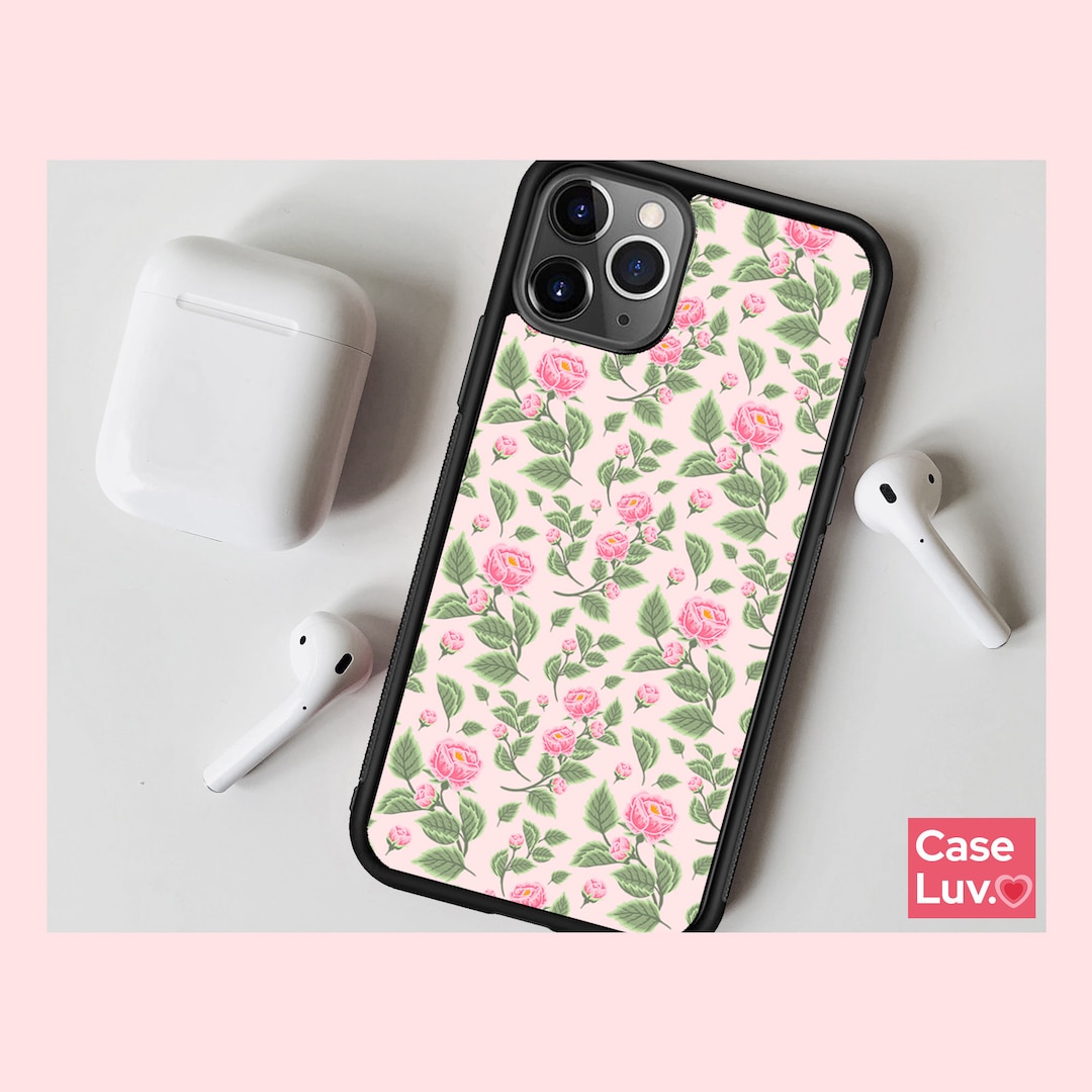 Vintage Pink Rose Pattern Phone Case Cover Rose Garden for iPhone ...