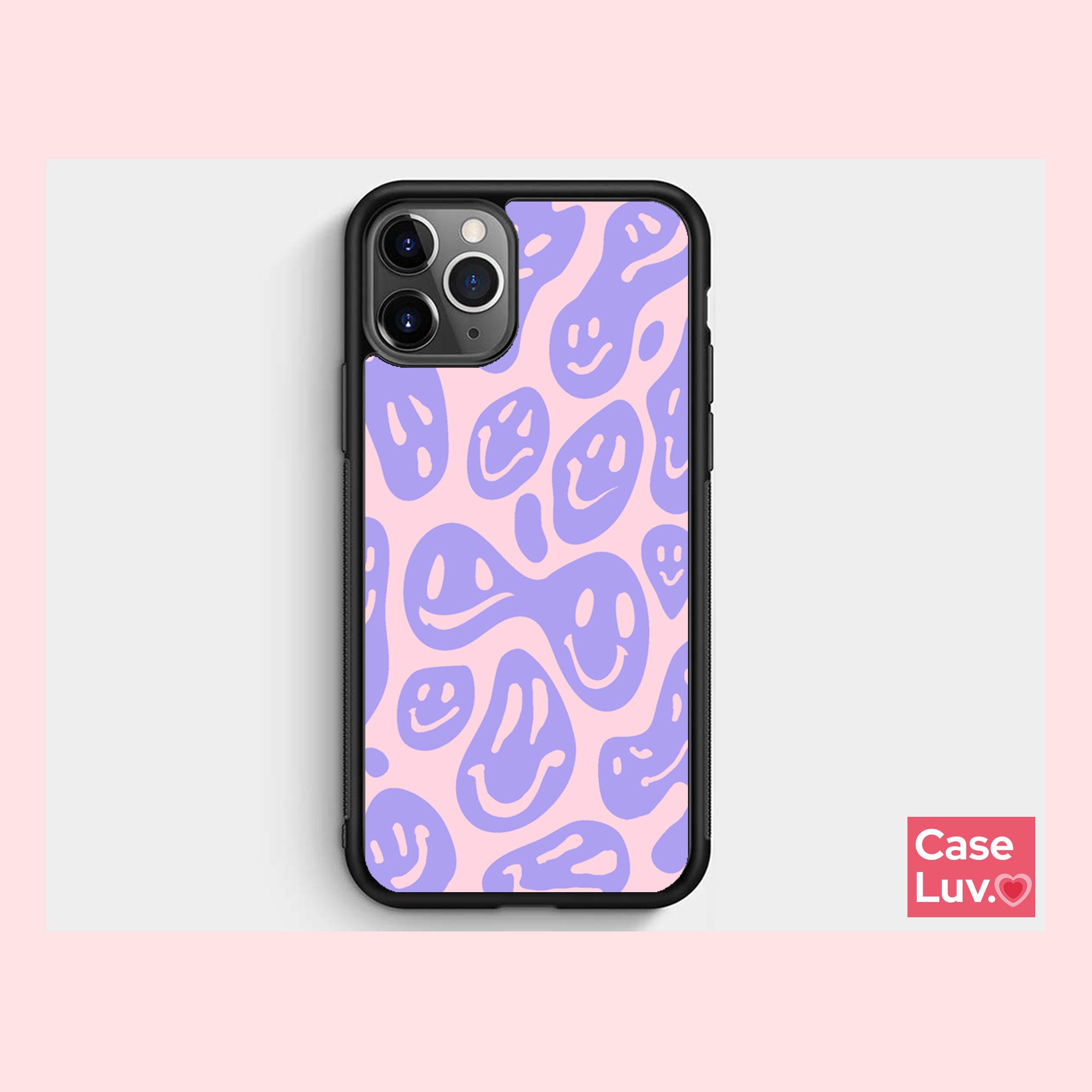 Colored Trippy Melting Smiley Face Phone Case Cover Dripping - Etsy