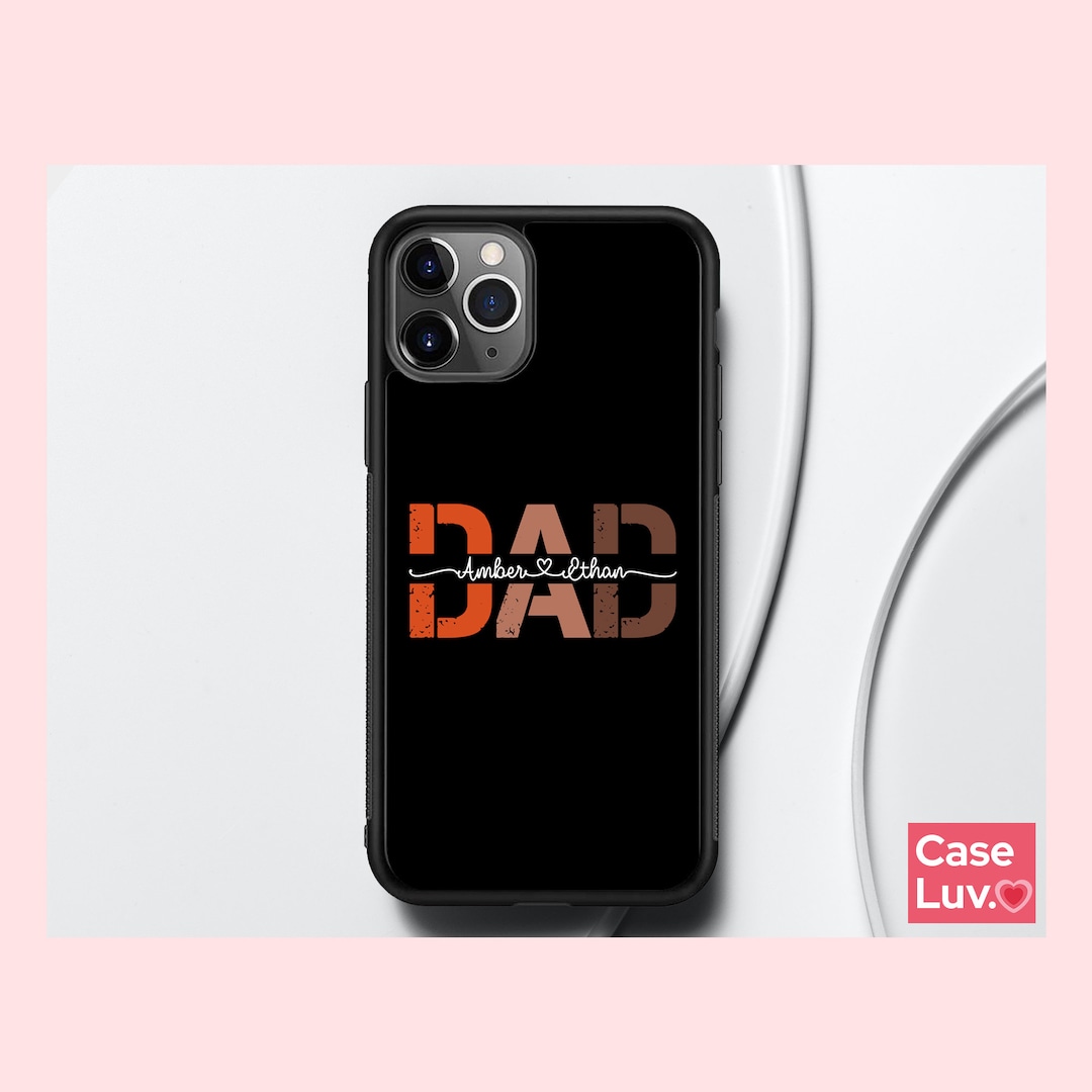 Custom Dad Phone Case With Kids Names Fathers Day Gift for iPhone 15 14 ...