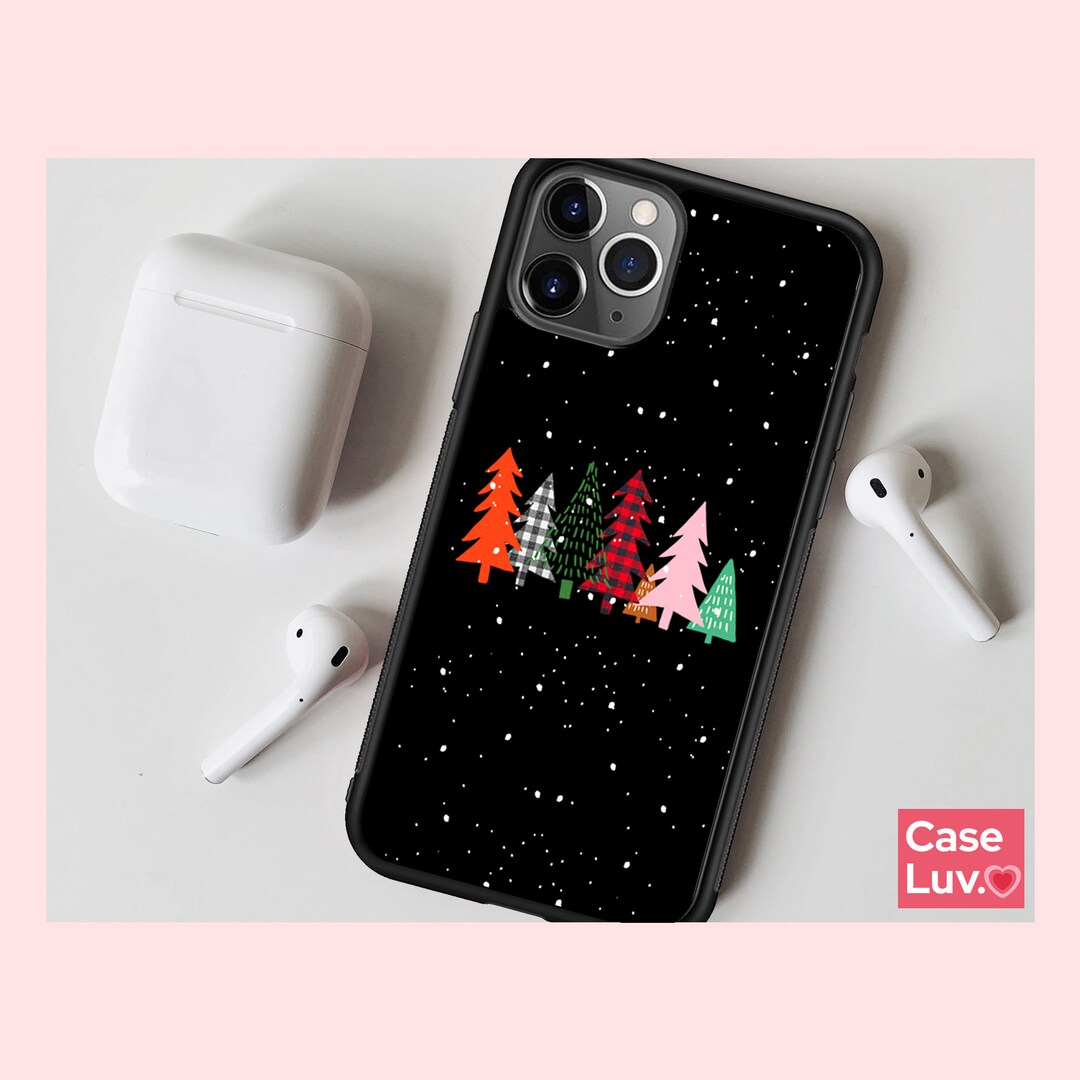 Christmas Trees Phone Case Cover, Aesthetic Holiday iPhone 13, iPhone ...