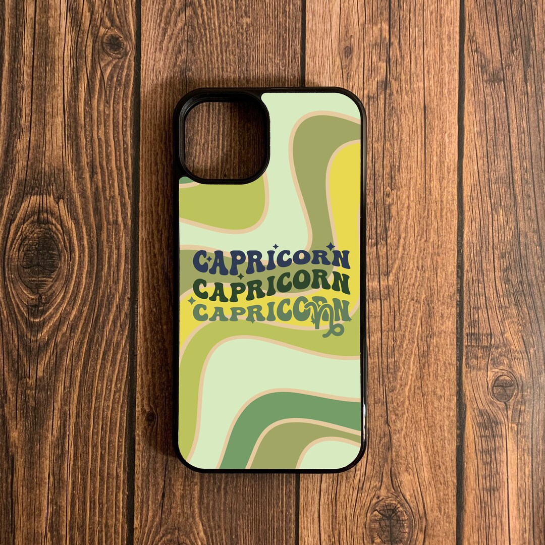 Capricorn Zodiac Sign Retro Groovy Wave Phone Case for iPhone 14 iPhone ...