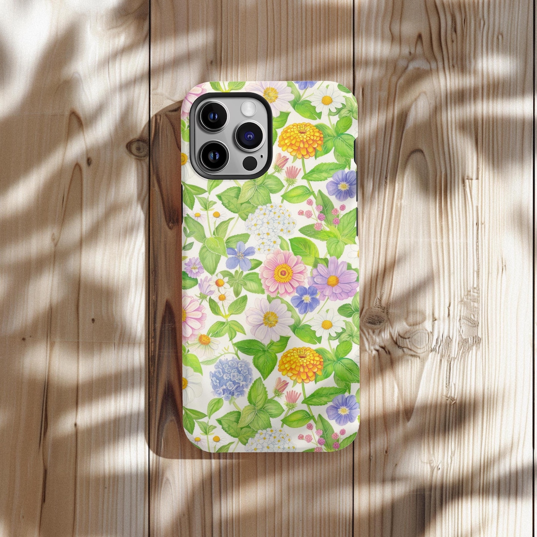 Green Wildflower Phone Case for Magsafe iPhone 16 iPhone 15 iPhone 14 ...