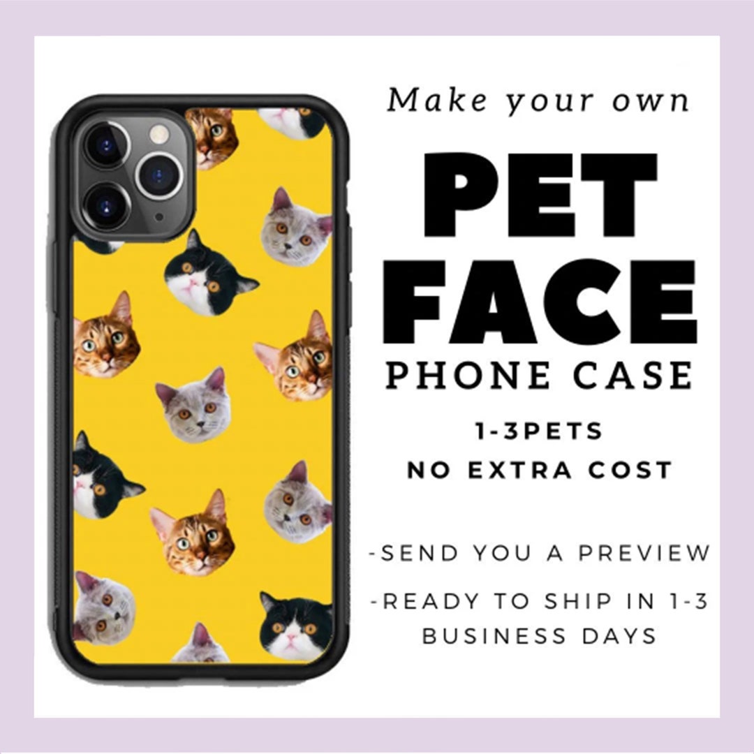 Custom Cat Face Phone Cases Custom Pet Phone Case Custom Design Phone ...
