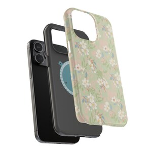 Sage Green Floral Magsafe Phone Case for iPhone 15 Pro Max,14 Pro, 14 ...
